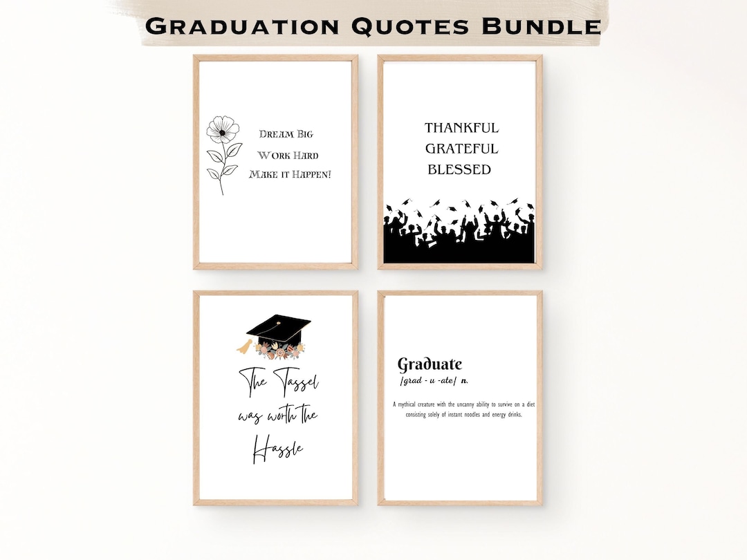 Floral Graduation Quotes Print Bundle (digital Download) - Etsy