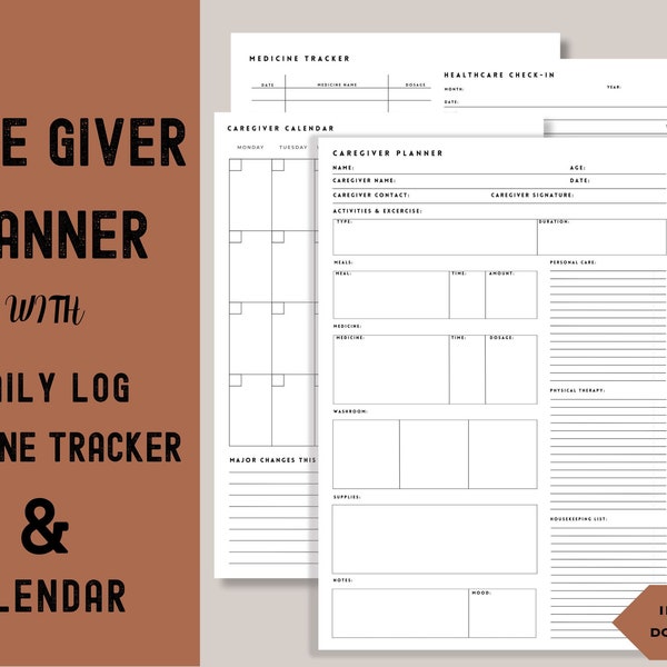 Caregiver Log - Etsy