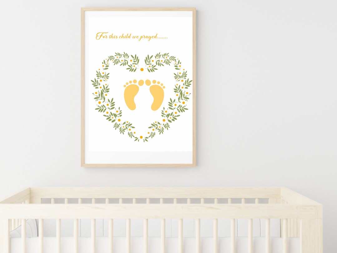 Baby Footprint Craft Footprint Keepsake for This Child We Prayed Craft ...