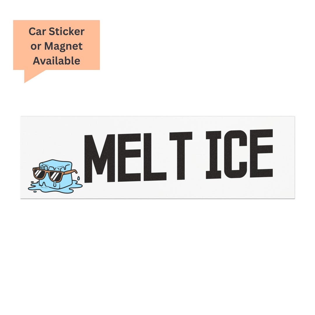 Melt Ice Sticker, Funny Bumper Sticker, Waterproof Vinyl Car Decal - Etsy