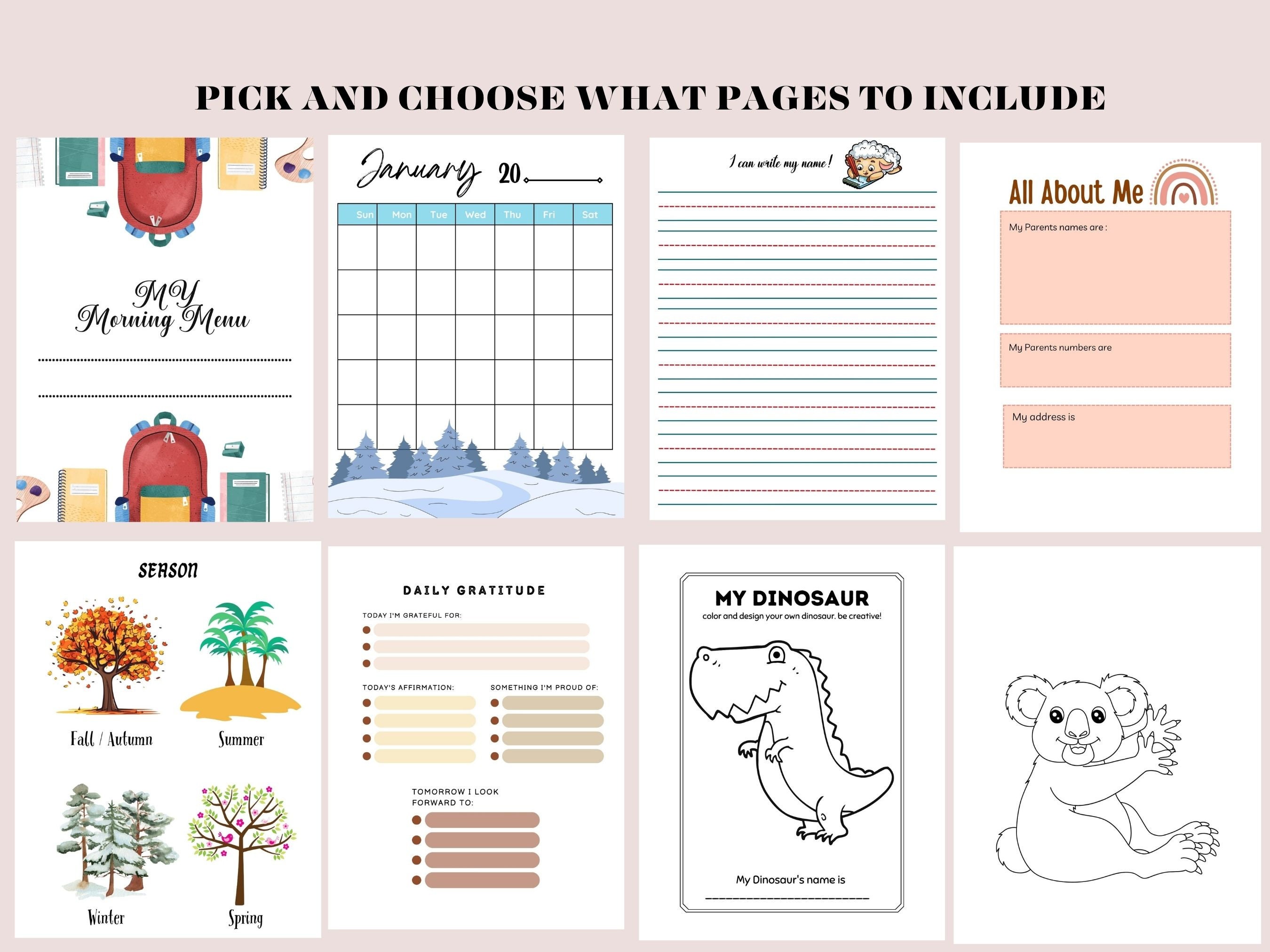 Preschool Busy Book, Todler Busy Book, Busy Book Printable, Toddler ...