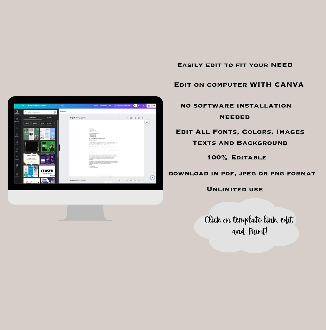 Character Reference Letter for Child: Court Template (canva & Word ...