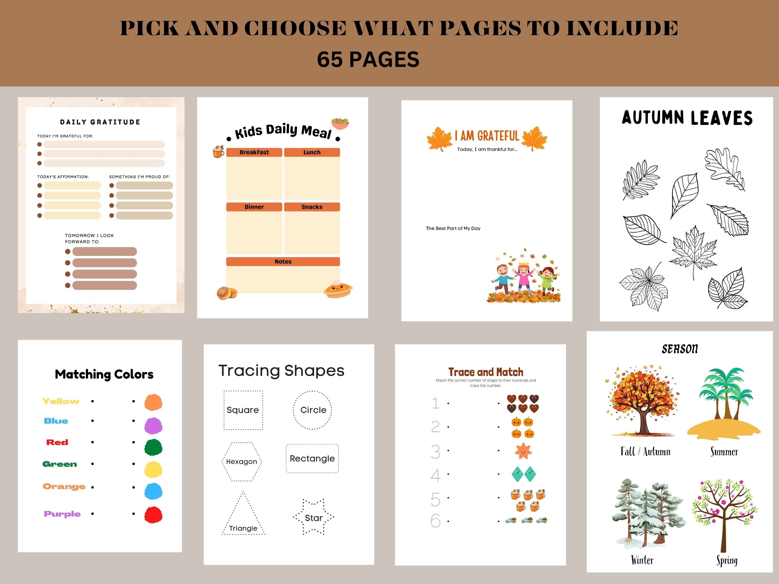 Morning Menu Pages Preschool Home School Binder Morning Basket ...