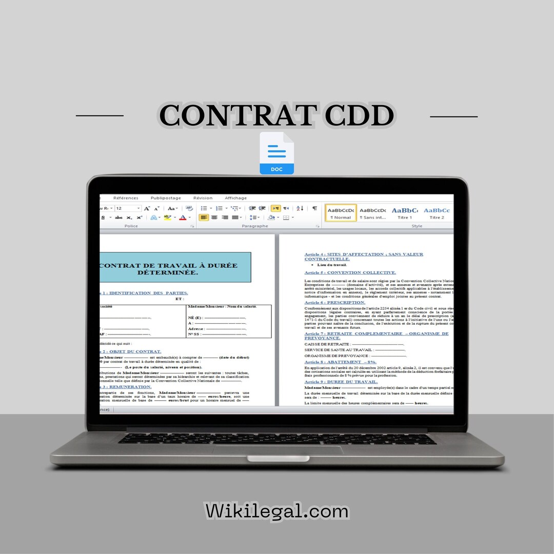 Fixed-term Contract (CDD) (french Version) - Etsy