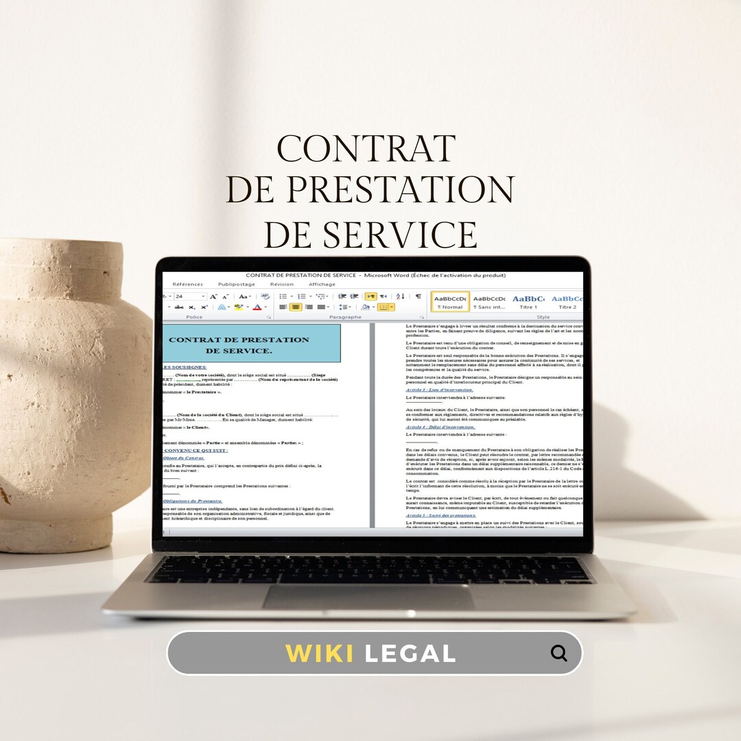 Service Contract french Version - Etsy