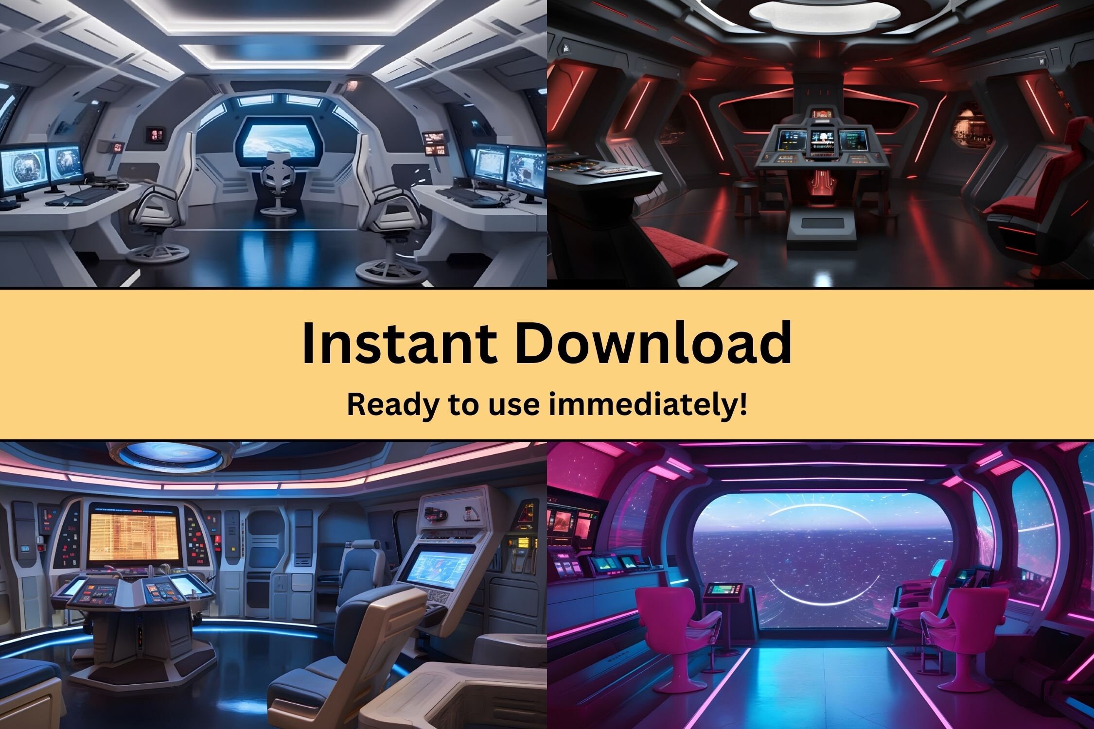 12 Spaceship Zoom Backgrounds, Scifi Virtual Wallpapers, Virtual Zoom ...