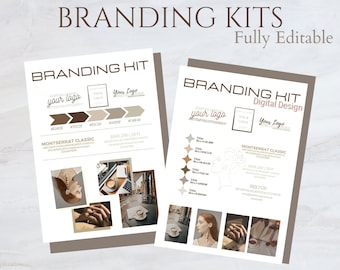 Brand Kit Template Mini Brand Board Template Premade Neutral Branding ...