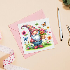 Watercolor Clip Art, Whimsical Garden Gnome - Digital Download, Cute ...