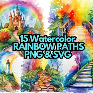 Watercolor Rainbow Clip Art Transparent Background Clip Art Rainbow ...
