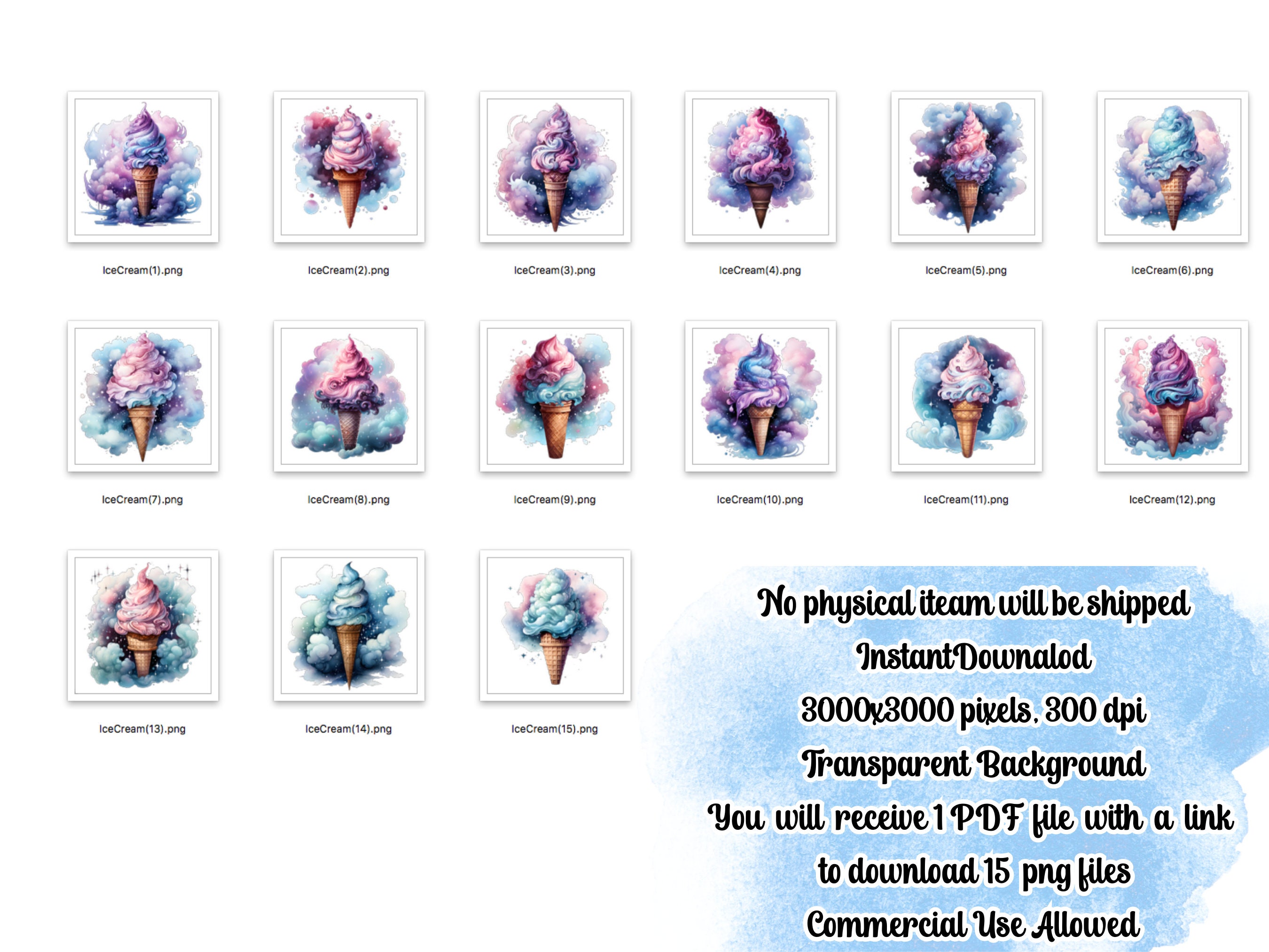 Clip Art Ice Cream Stardust 300dpi Free Commercial Use Dessert Cosmic ...