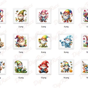 Watercolor Clip Art, Whimsical Garden Gnome - Digital Download, Cute ...