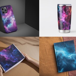 Nebula Cosmic Digital Papers for Scrapbooking, Printing, Junk Journal ...