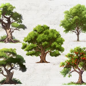 Clip Art Trees Graphics Png Nature Clipart for Cards Invitations Kids ...