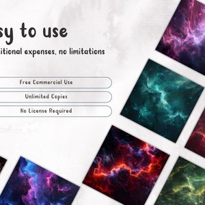 Nebula Cosmic Digital Papers for Scrapbooking, Printing, Junk Journal ...