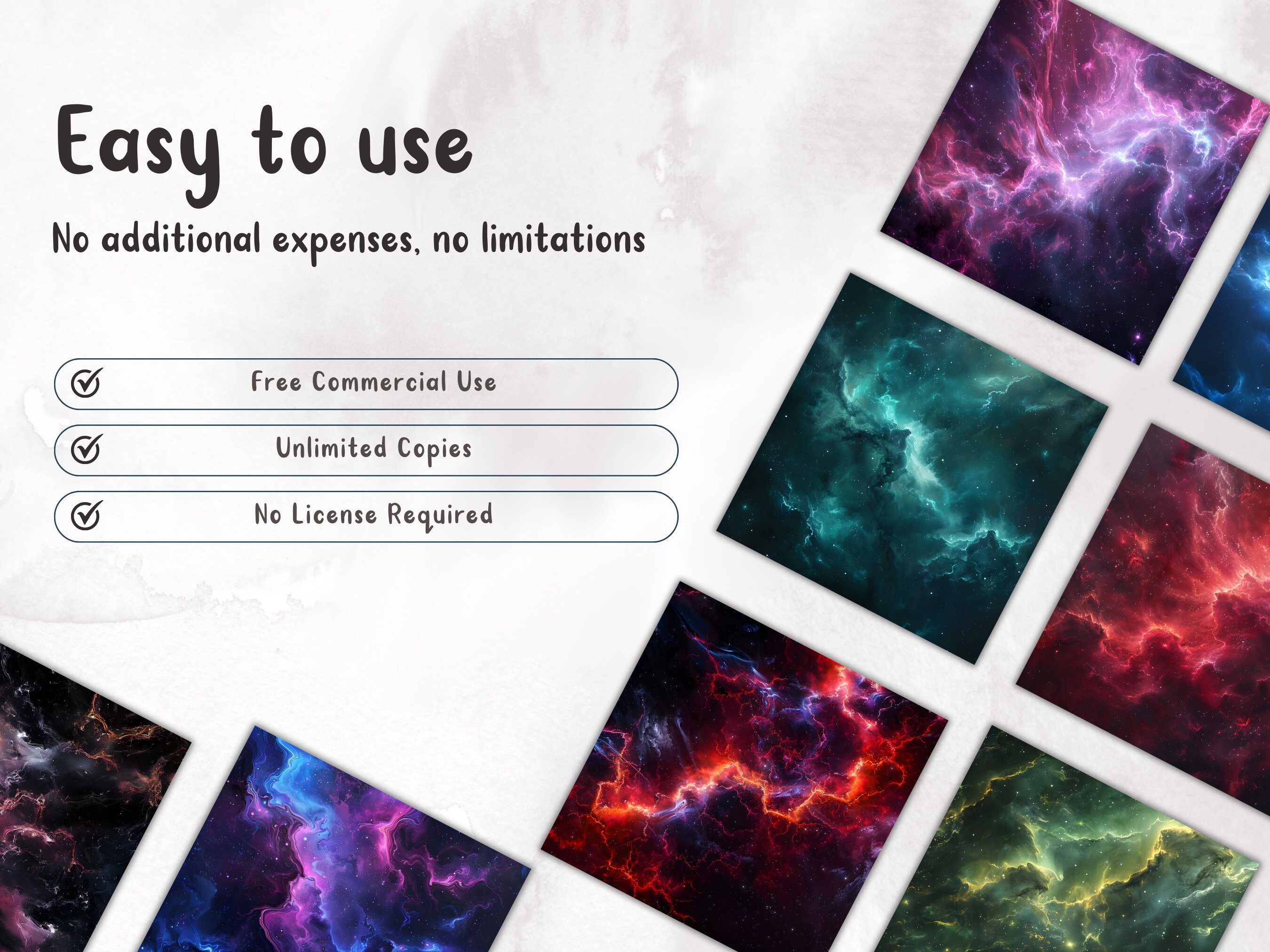 Nebula Cosmic Digital Papers for Scrapbooking, Printing, Junk Journal ...
