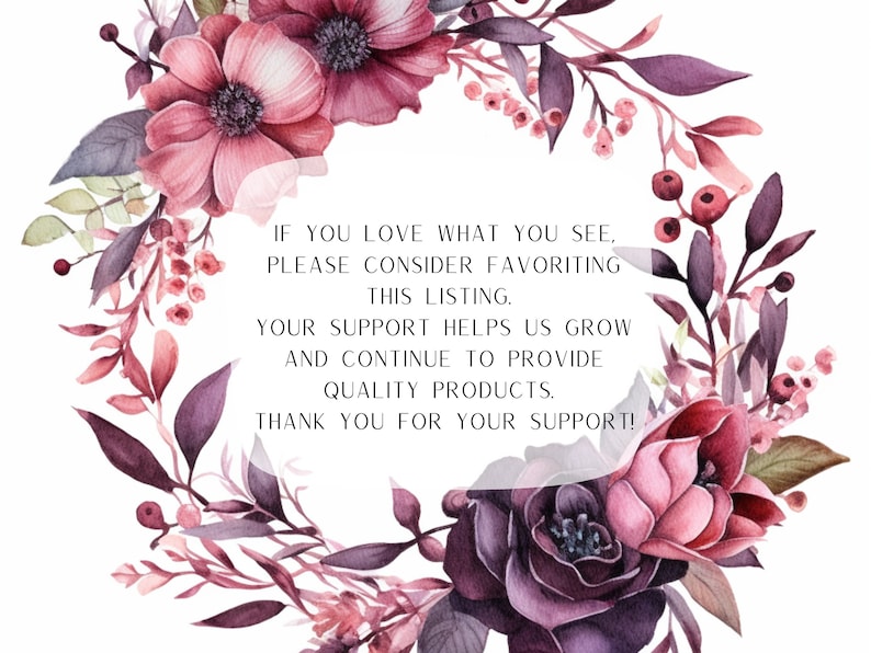 Clip Art Flowers Watercolor Floral Boho Clip Art Free - Etsy