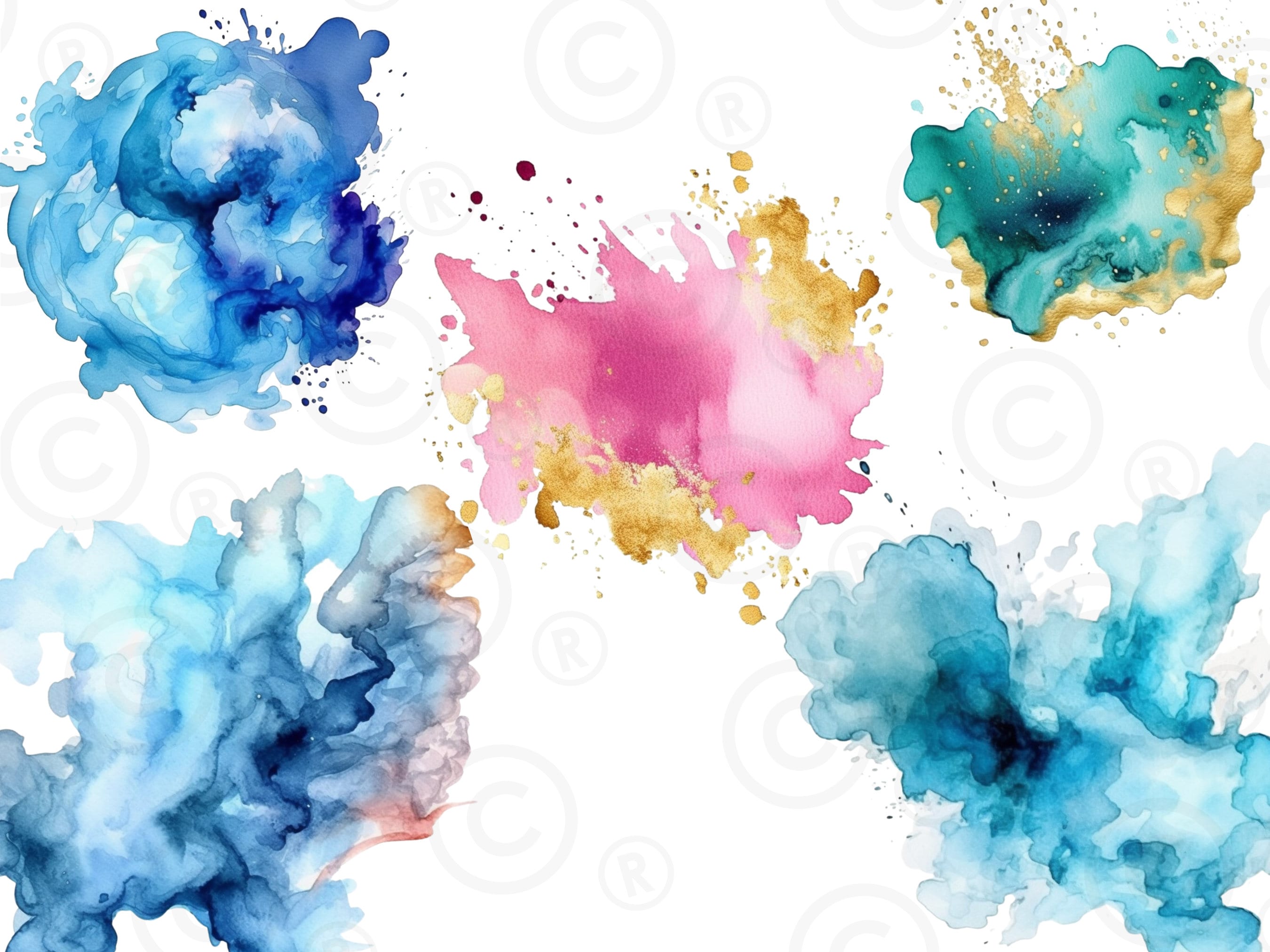 Watercolor Clip Art Commercial Use Instant Download Clip Art - Etsy UK