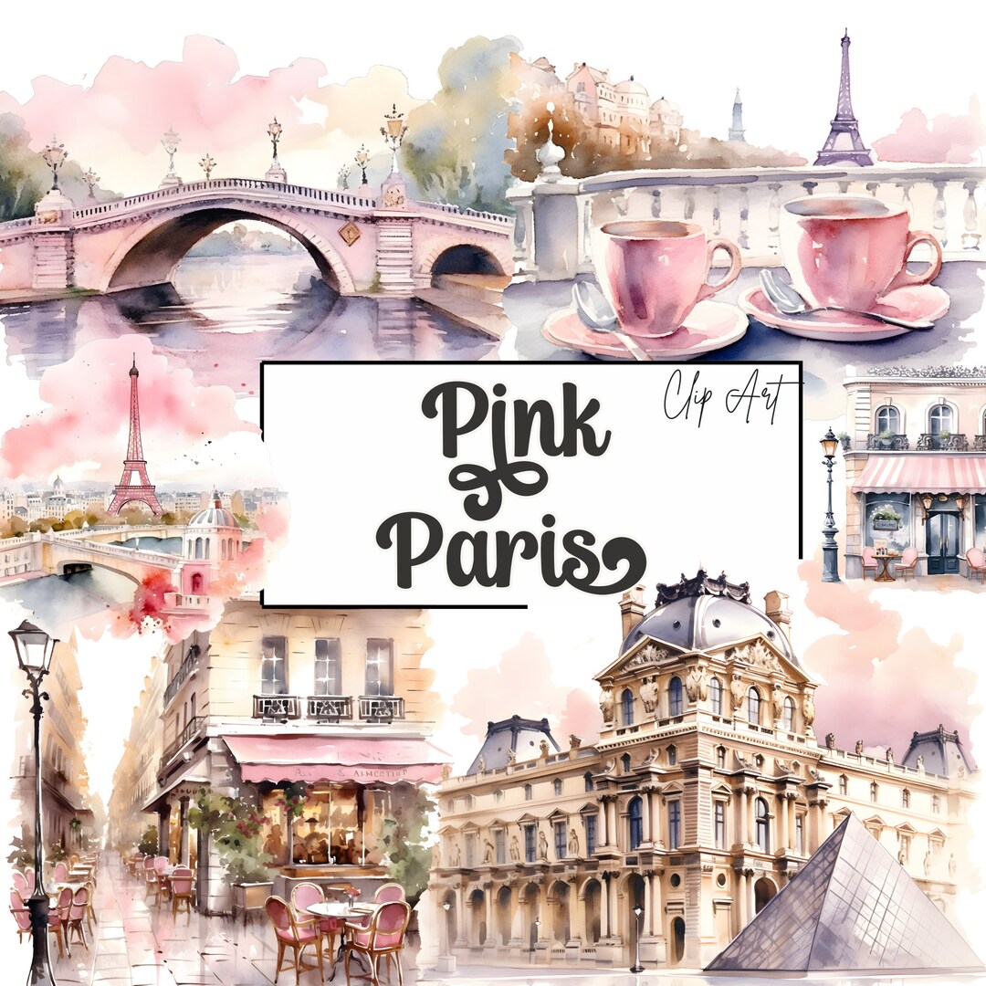 15 Watercolor Clip Art Paris City, Patisserie, Paris Cafe, France Clip ...