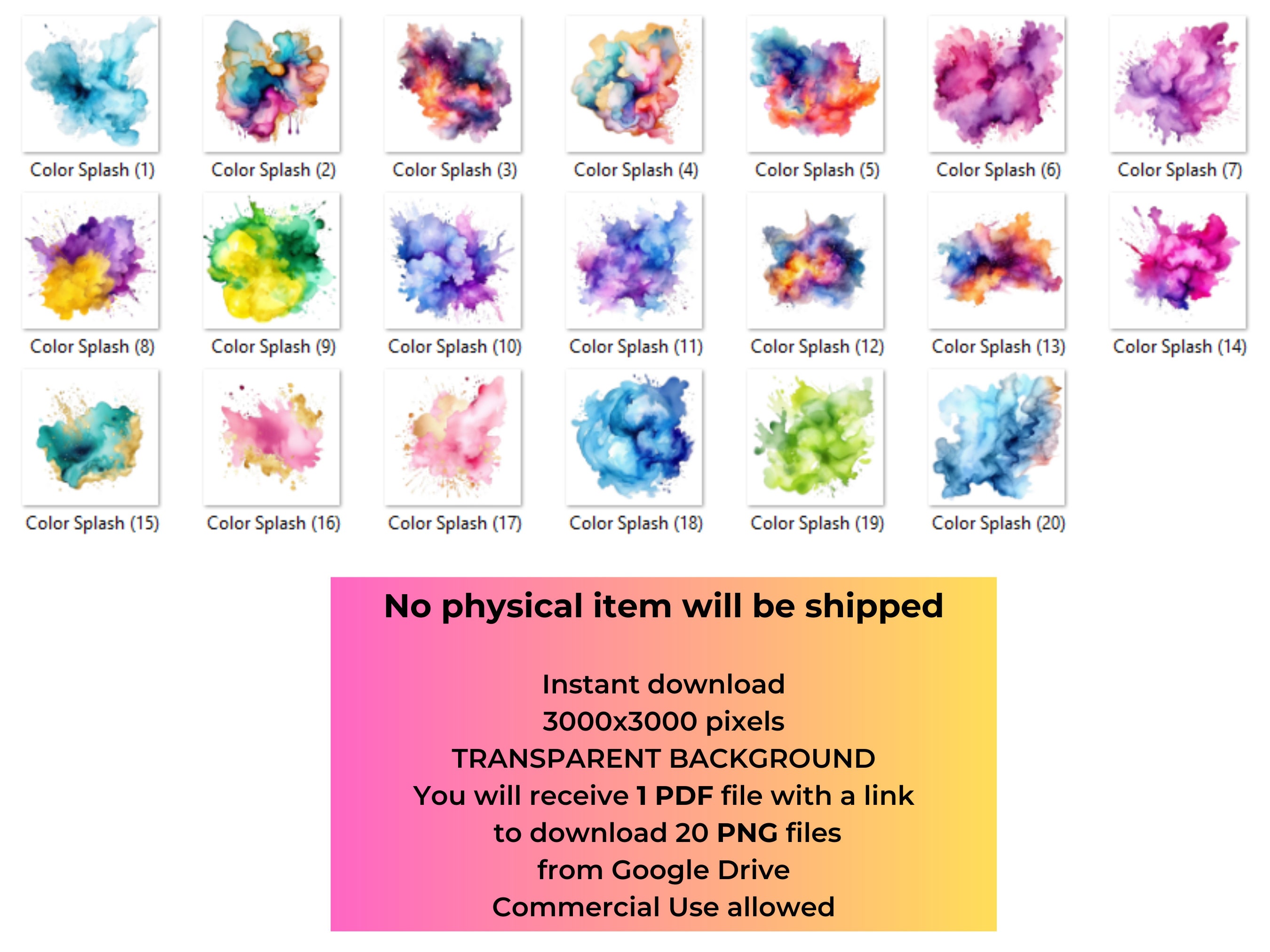 Watercolor Clip Art Commercial Use Instant Download Clip Art - Etsy UK