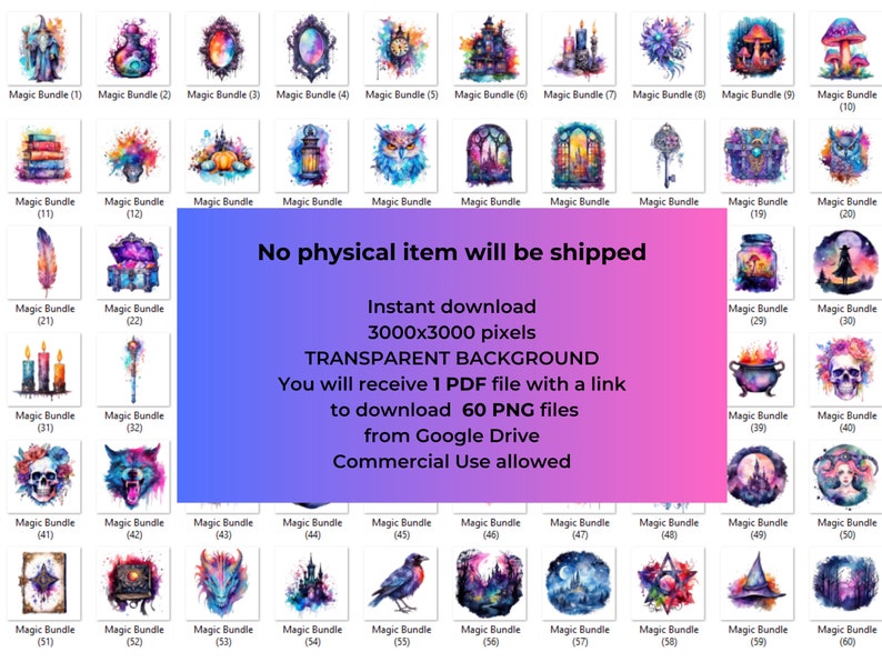 Magic Clip Art Bundle Fantasy Clipart Free Commercial Use Clip - Etsy