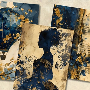 Watercolor Digital Papers Bundle, Junk Journal Pages, Scrapbooking, US ...