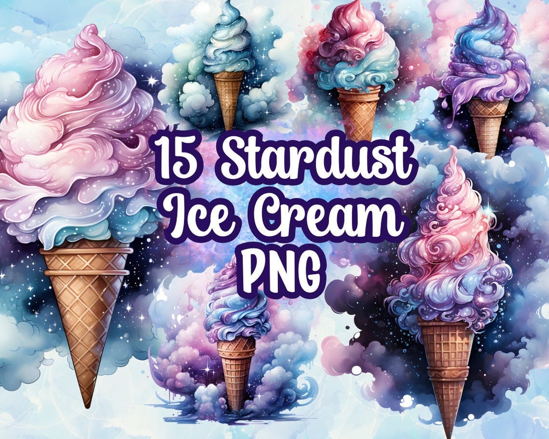 Clip Art Ice Cream Stardust 300dpi Free Commercial Use Dessert Cosmic ...
