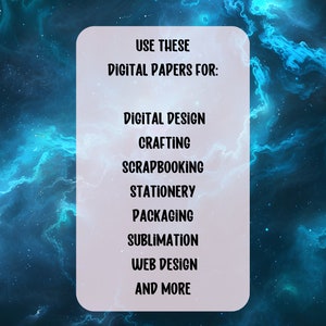 Nebula Cosmic Digital Papers for Scrapbooking, Printing, Junk Journal ...