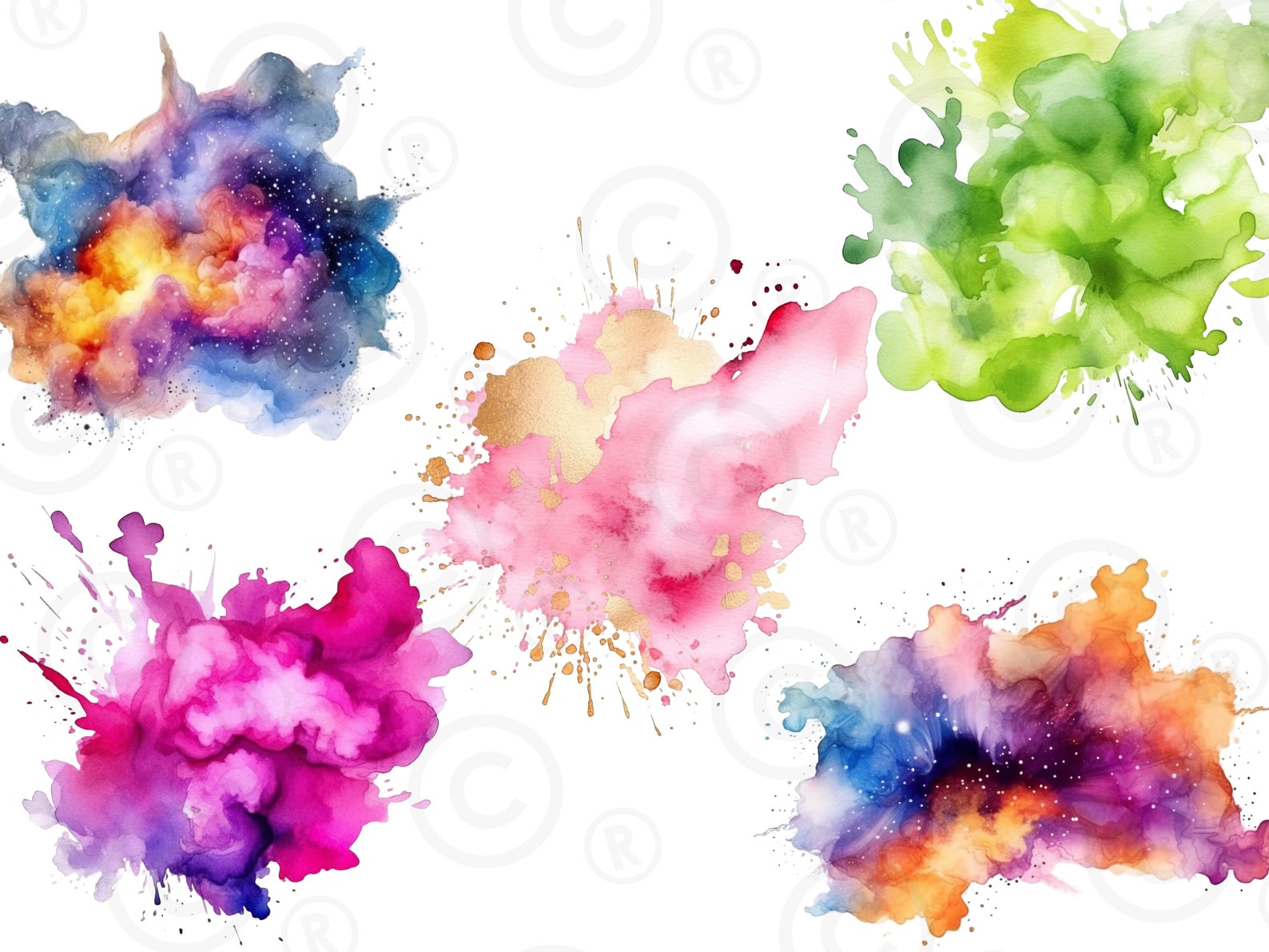 Watercolor Clip Art Commercial Use Instant Download Clip Art - Etsy UK
