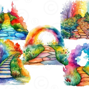 Watercolor Rainbow Clip Art Transparent Background Clip Art Rainbow ...