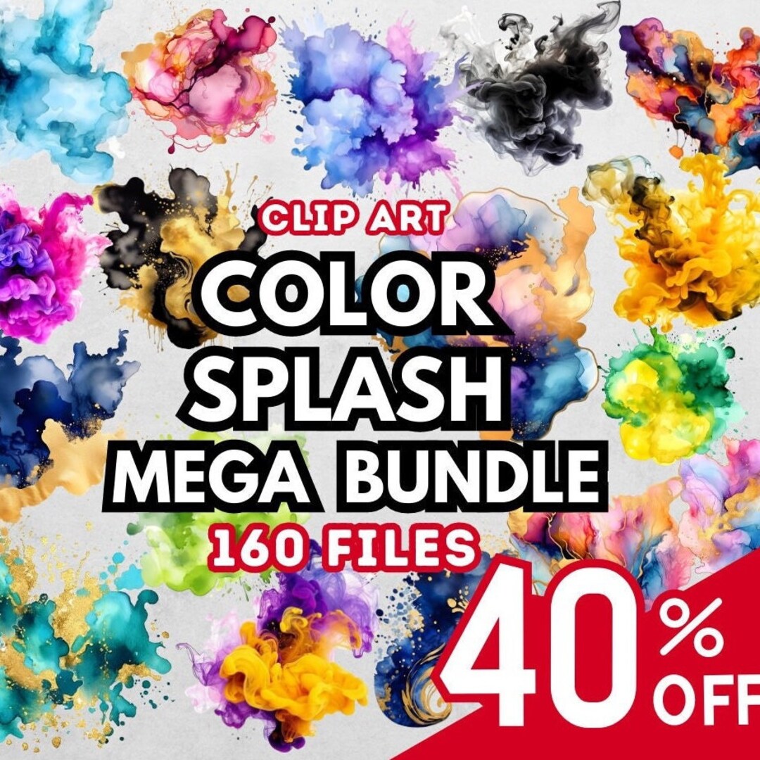 Clip Art Color Splash Discount Bundle Design Graphics Splatter Paint ...