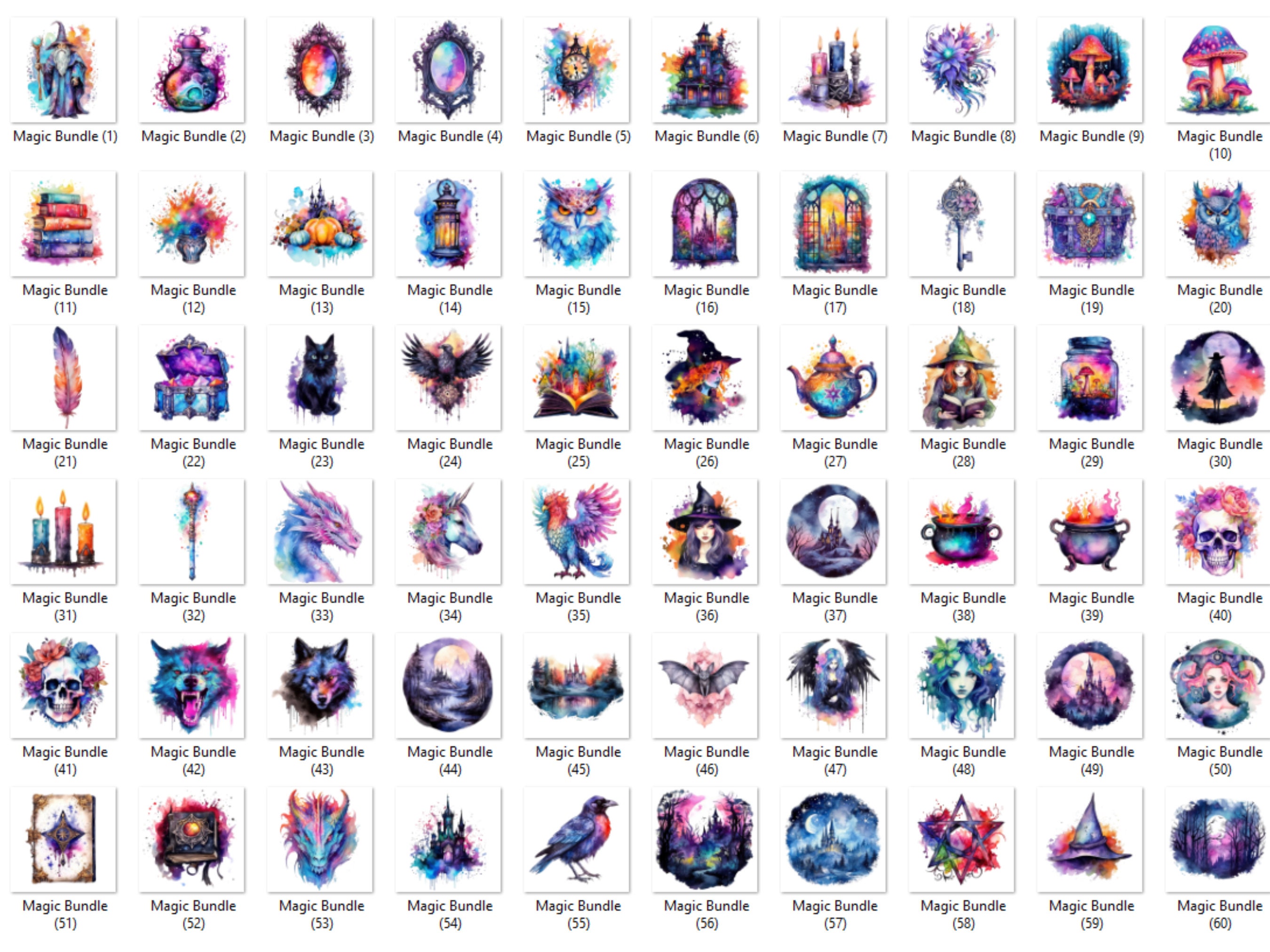 Magic Clip Art Bundle Fantasy Clipart Free Commercial Use Clip - Etsy