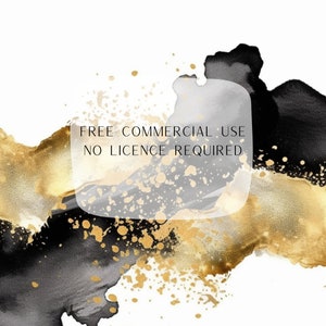 Black and Gold Clip Art Bundle - PNG Transparent Background, Commercial Use Frames, Borders, and ...