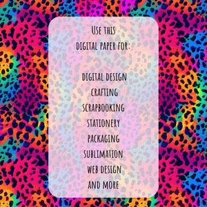 Seamless Rainbow Animal Print, Digital Paper Leopard for Printing and ...