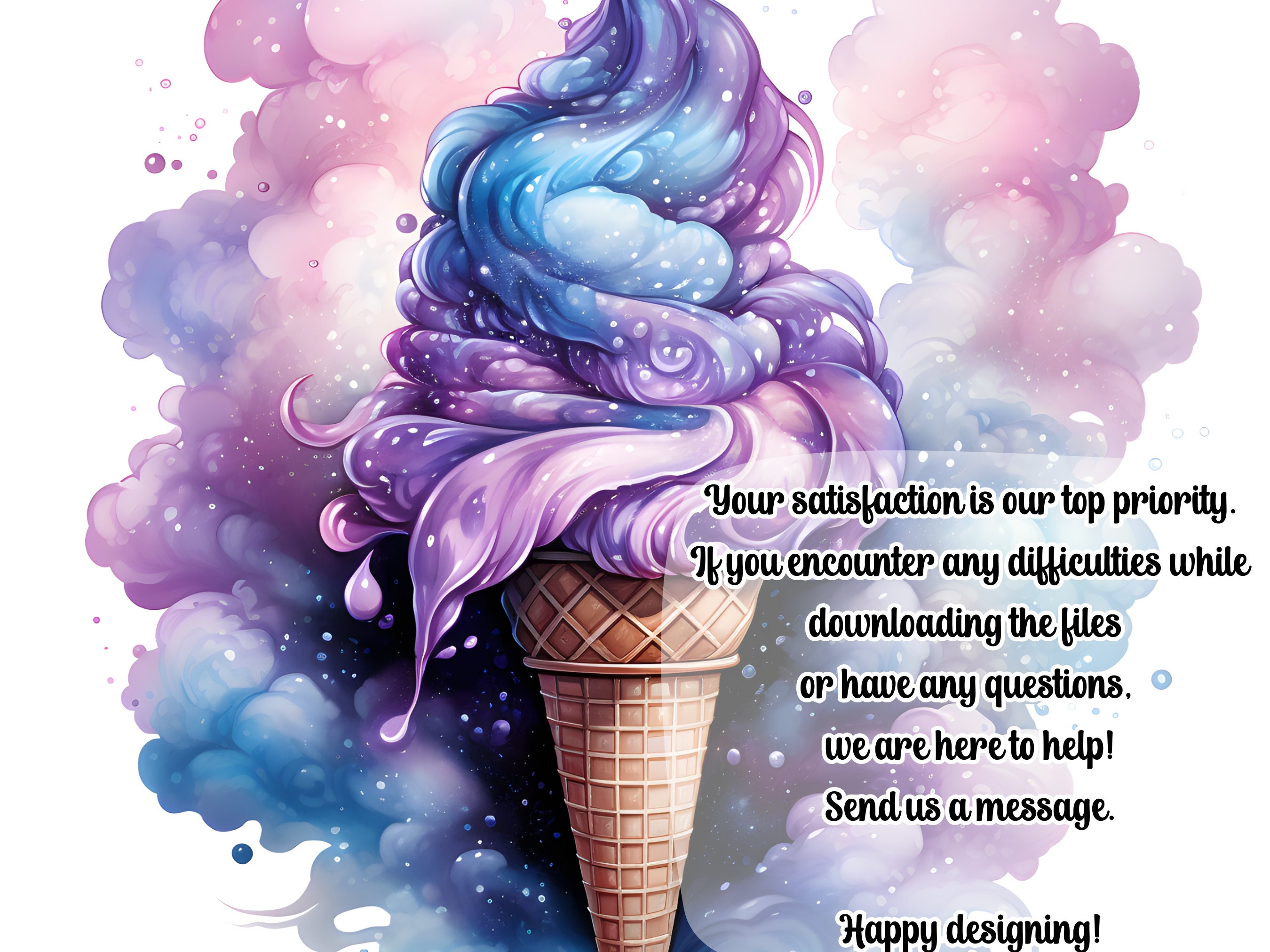 Clip Art Ice Cream Stardust 300dpi Free Commercial Use Dessert Cosmic ...