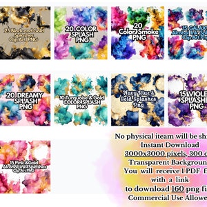 Clip Art Color Splash, Discount Bundle, Design Graphics Splatter Paint ...