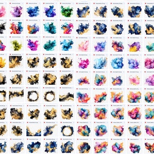 Clip Art Color Splash, Discount Bundle, Design Graphics Splatter Paint ...