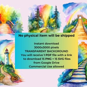 Watercolor Rainbow Clip Art Transparent Background Clip Art Rainbow ...