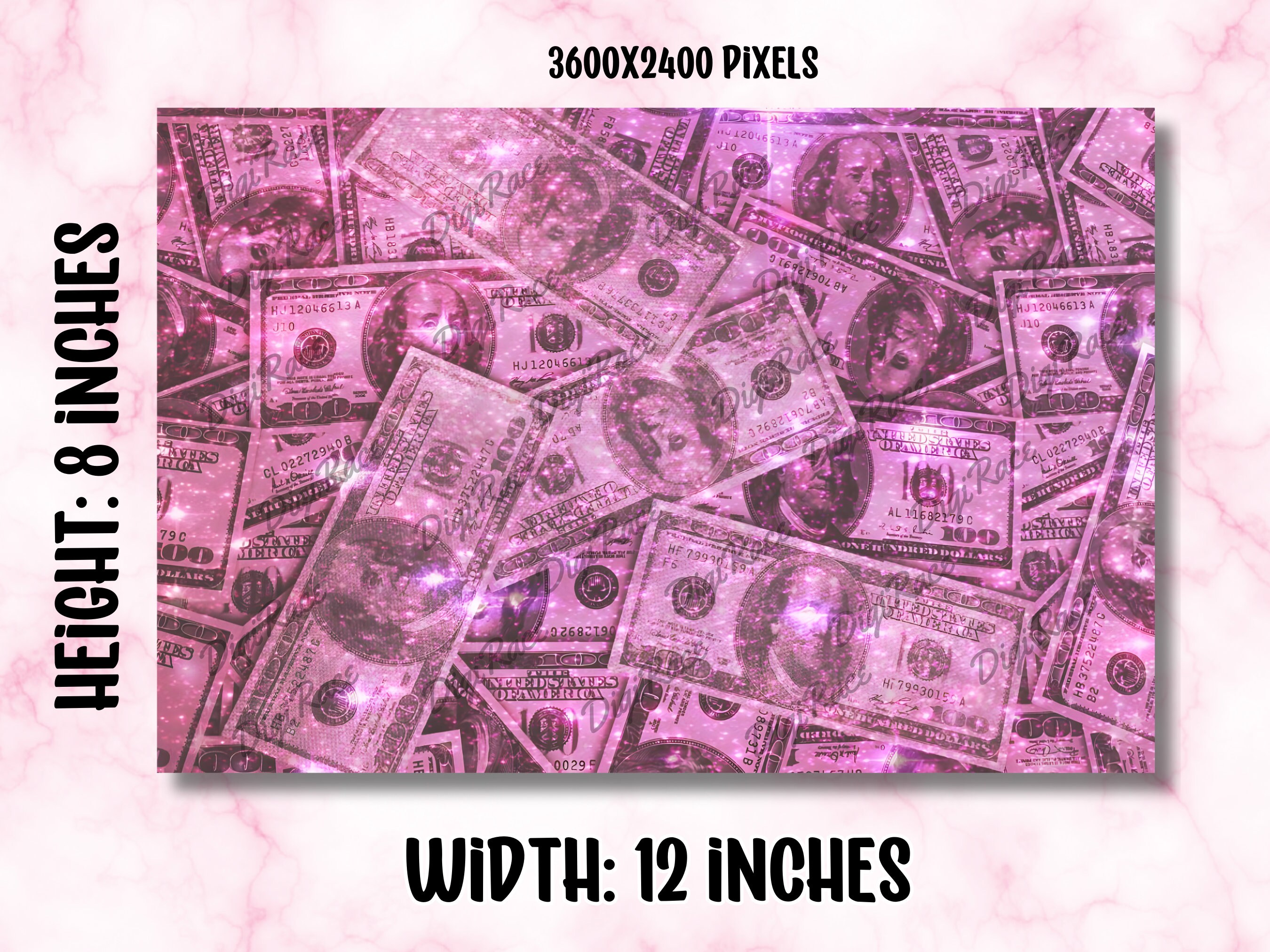 Digital Paper Pink Dollars for Printing and Sublimation Free Commercial ...