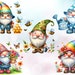 Watercolor Clip Art, Whimsical Garden Gnome Digital Download, Cute ...