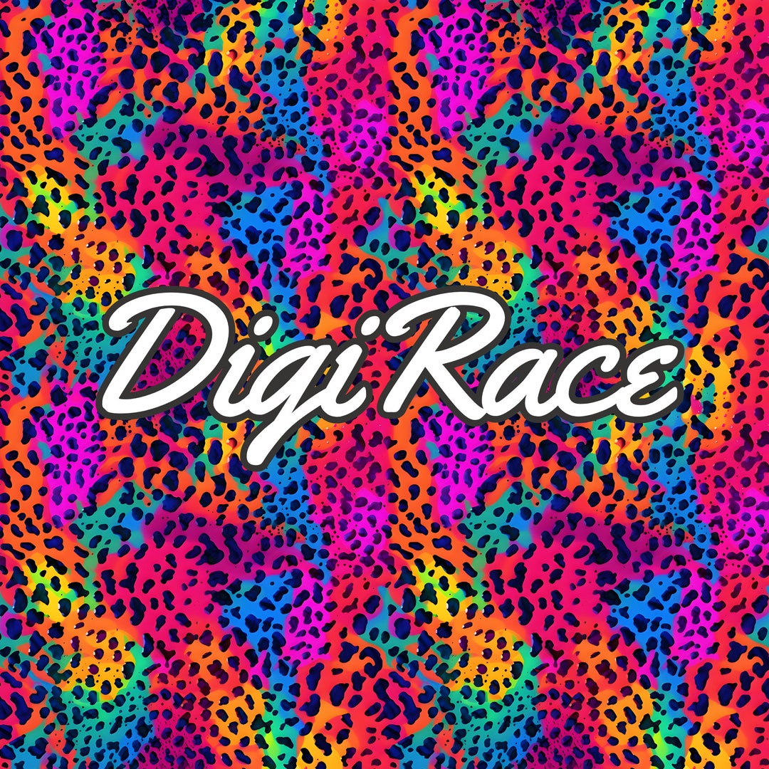 Seamless Rainbow Animal Print, Digital Paper Leopard for Printing and ...