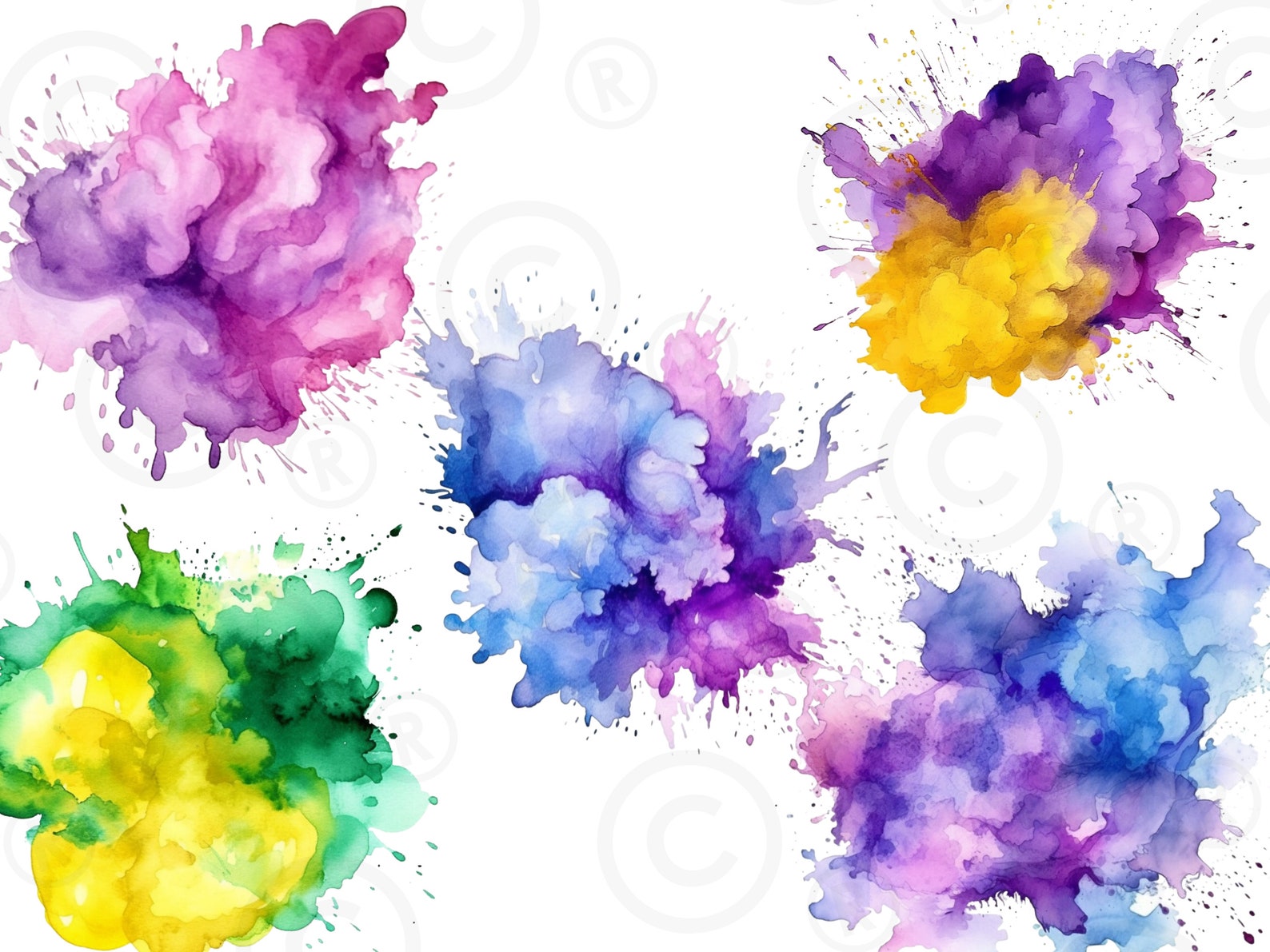 Watercolor Clip Art Commercial Use Instant Download Clip Art - Etsy UK