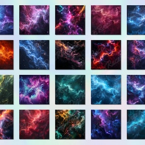 Nebula Cosmic Digital Papers for Scrapbooking, Printing, Junk Journal ...