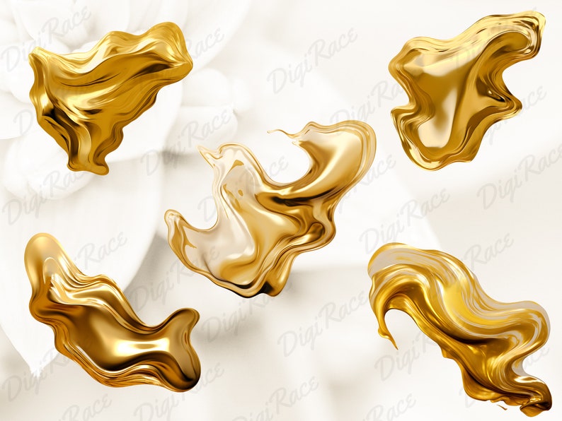 Clip Art Gold Splash Png Abstract Clip Art on Transparent Background ...
