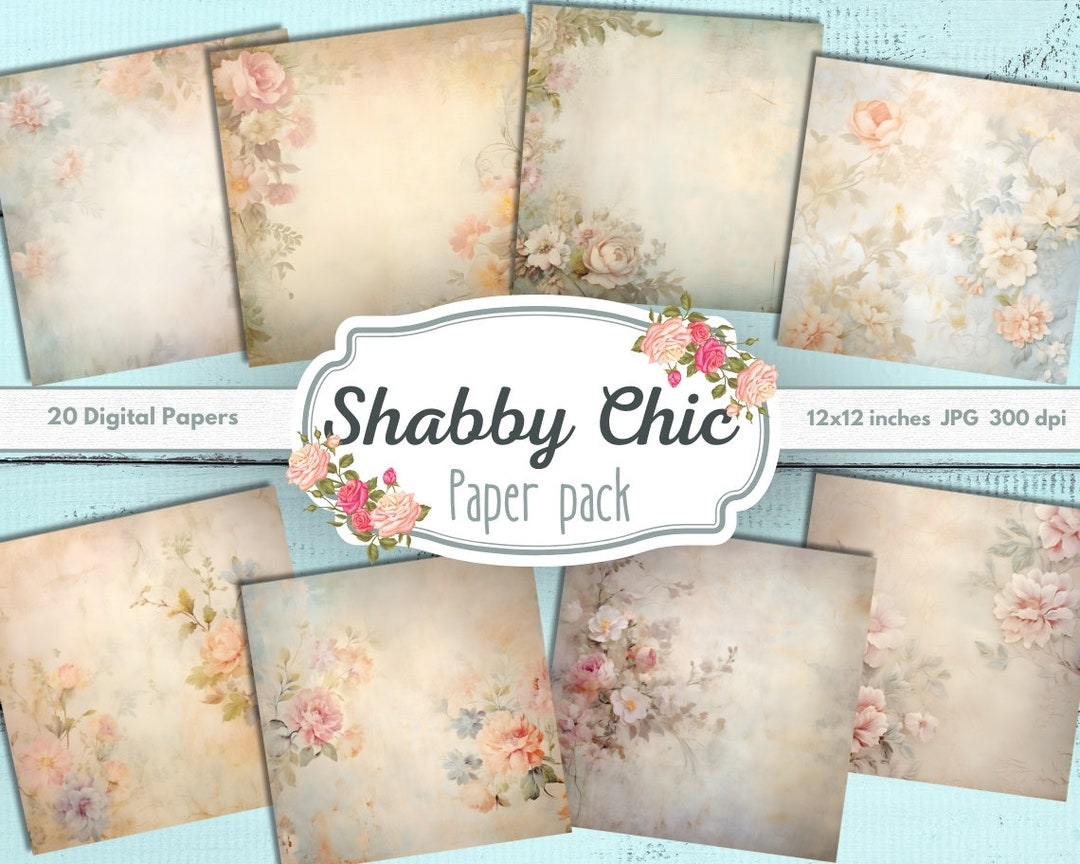 Floral Vintage Digital Papers for Scrapbooking, Printing, Junk Journal ...