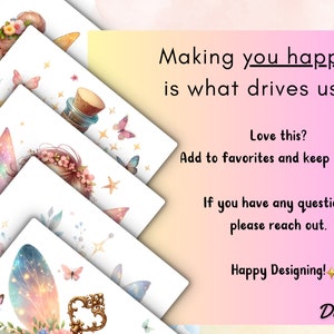 Clip Art Fairy Garden, Pastel Clipart Bundle, Enchanting Pixie Digital ...