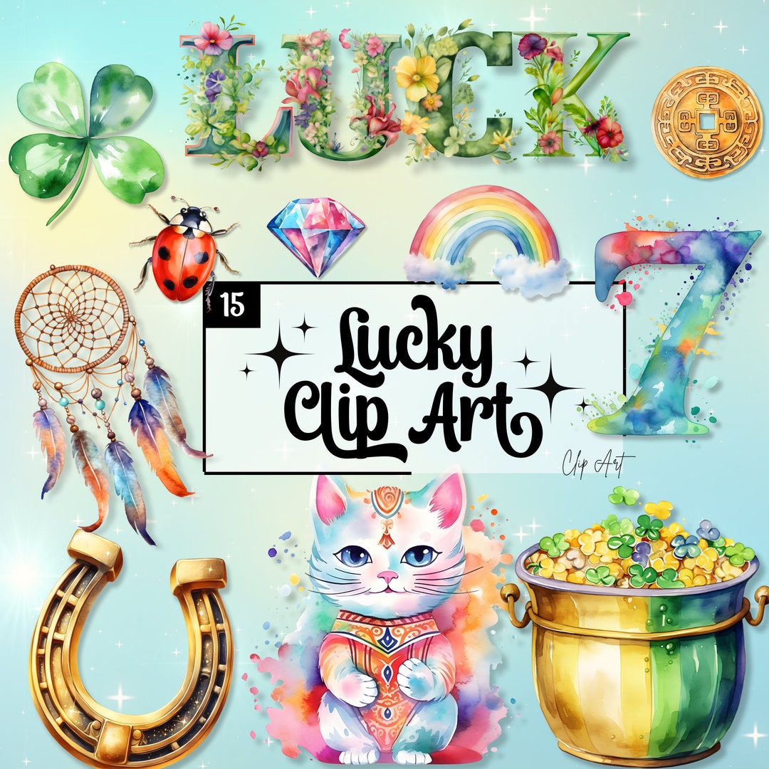 Clip Art of Luck for Cards, Sublimation, Png Images of Fortune, Money ...