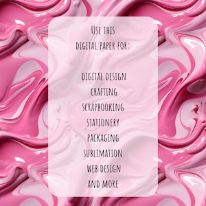 Seamless Pink Liquid Print, Digital Paper Bright Color for Printing and ...