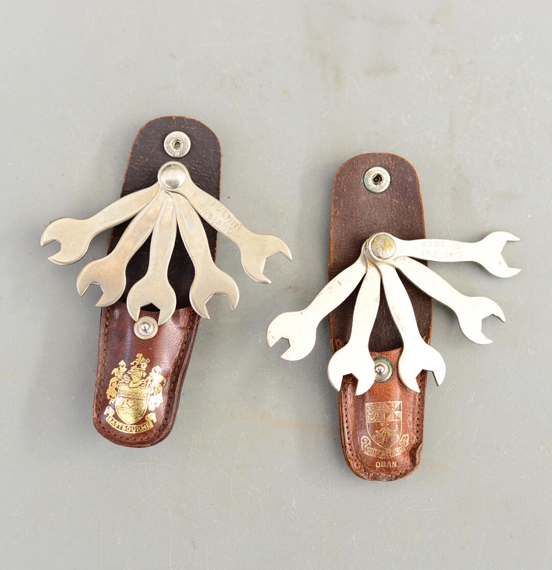 2 Vintage NUTS & Eastbourne Multi Tool Spanner Set Pocket Mini Spanners ...