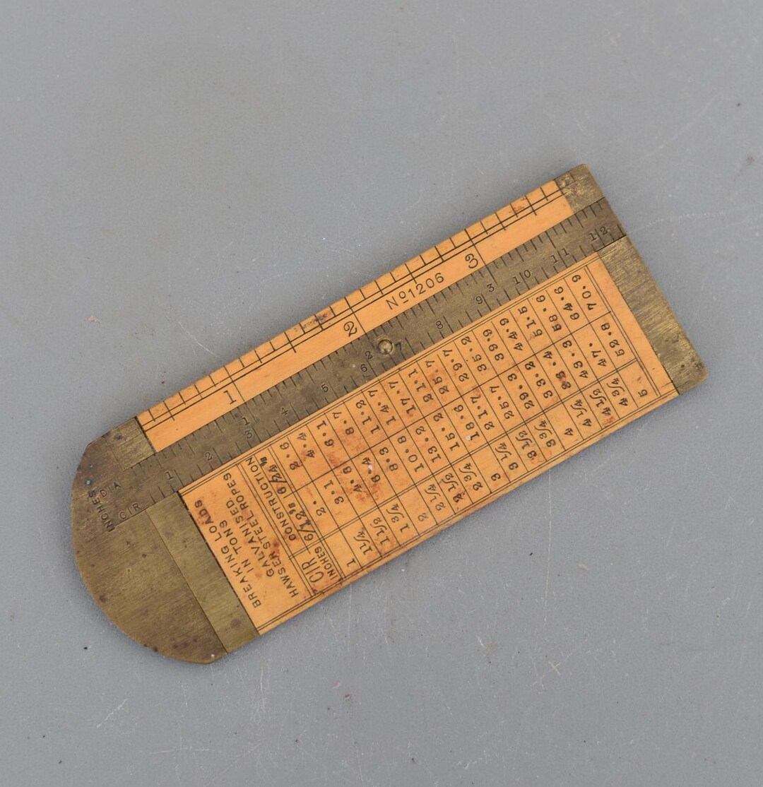 Vintage Rare J. Rabone & Sons Caliper Rule No 1206 Boxwood Brass 4 ...