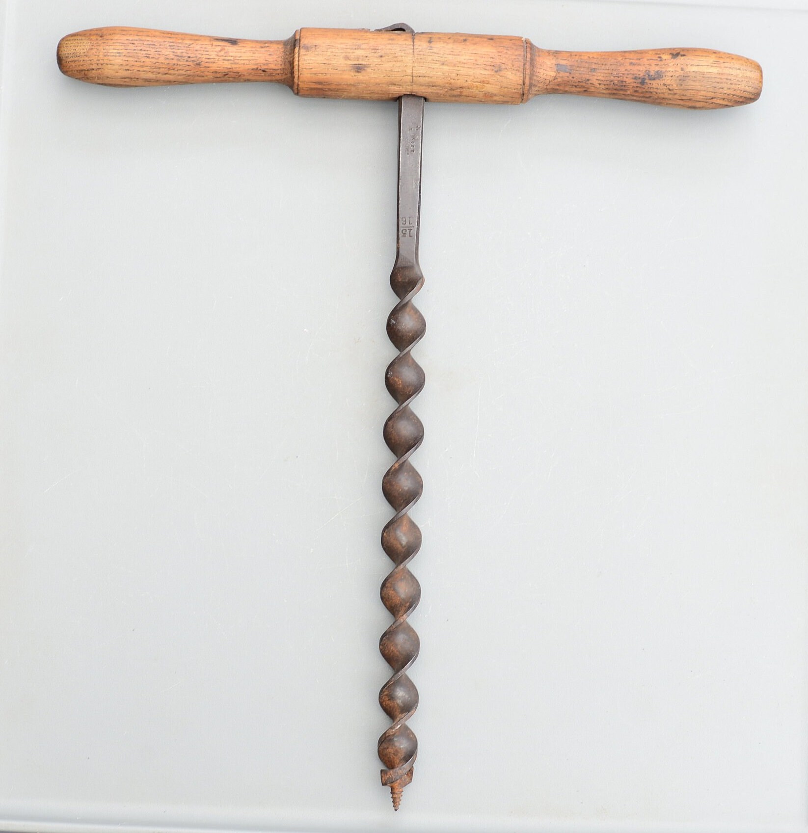 Vintage Rare W.marples & Sons Wooden Handle Large Auger Hand Drill ...